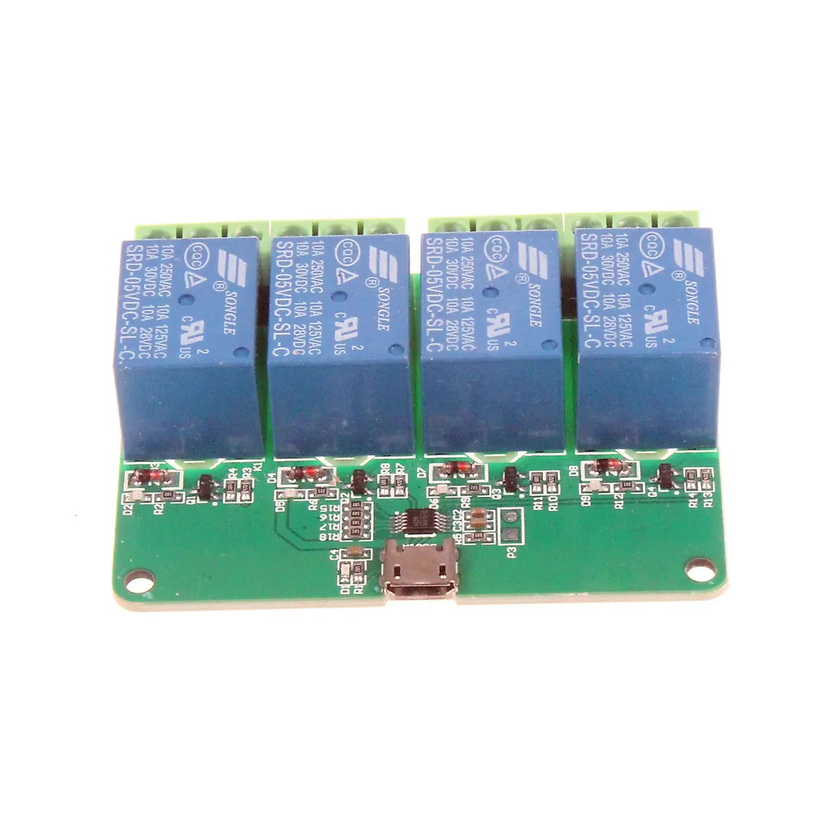 NOYITO HID Drive-free USB Computer Control Switch Relay Module USB Smart Switch Control Plug and Play (4-Channel Micro-USB)