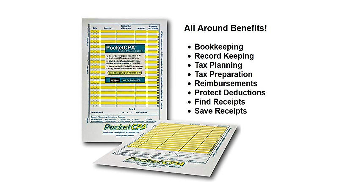 Receipts Organizer, Expense Envelopes & Mileage Log - PocketCPA