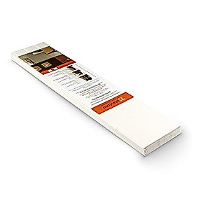 Plastpro 3 Foot Reversible Wall Panels | Easy to Install Wainscoting for Simple Home Improvement Projects (White, 6 Piece)