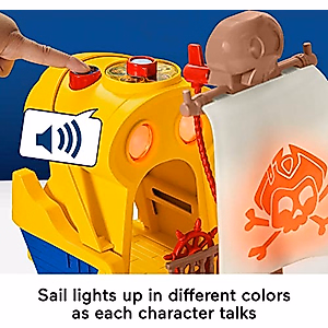 Fisher-Price Santiago of the Seas Pirate Ship Lights & Sounds El Bravo Playset with Santiago Figure for Ages 3+ Years