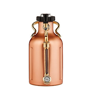 GrowlerWerks uKeg Carbonated Growler-Great Gift for Beer Lovers, 64 oz, Copper