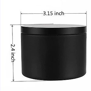 sonviitins 24 Pieces 8 oz Black Candle Tins,8oz Candle Jars Candle Containers with Lids, Candle tin for Candles Making, Arts & Crafts, Storage, and Gifts