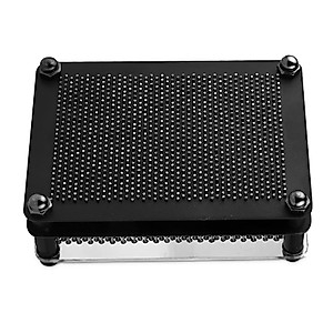 3D Pin Art Toy, Size 3.75” X 5” Unique Metal 3D Pin Art Board Impression Toy for Kids (Silver, Metal)