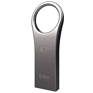 Silicon Power 64GB Jewel J80 USB 3.0 Flash Drive, Titanium (SP064GBUF3J80V1T)