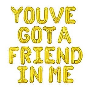 BEOXAGAR You've Got A Friend In Me Balloon Banner You've Got a Friend In Me Matching Toy Inspired Story Birthday Party Supplies