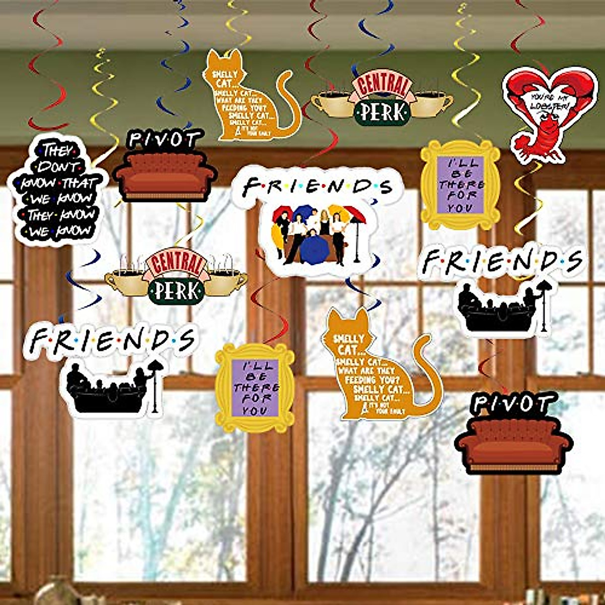 30Ct Friends TV Show Party Hanging Decorations, Friends Theme Friends Fan Birthday Party Decorations Supplies