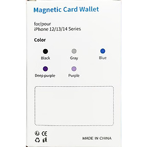 CloudValley Magnetic Card Wallet, [with one Replacement Set] Card Holder Case Stick on Phone for iPhone MagSafe Series 14 Pro Max/iPhone 13 Pro & 12 Mini/ 14 Plus, Darkpurple