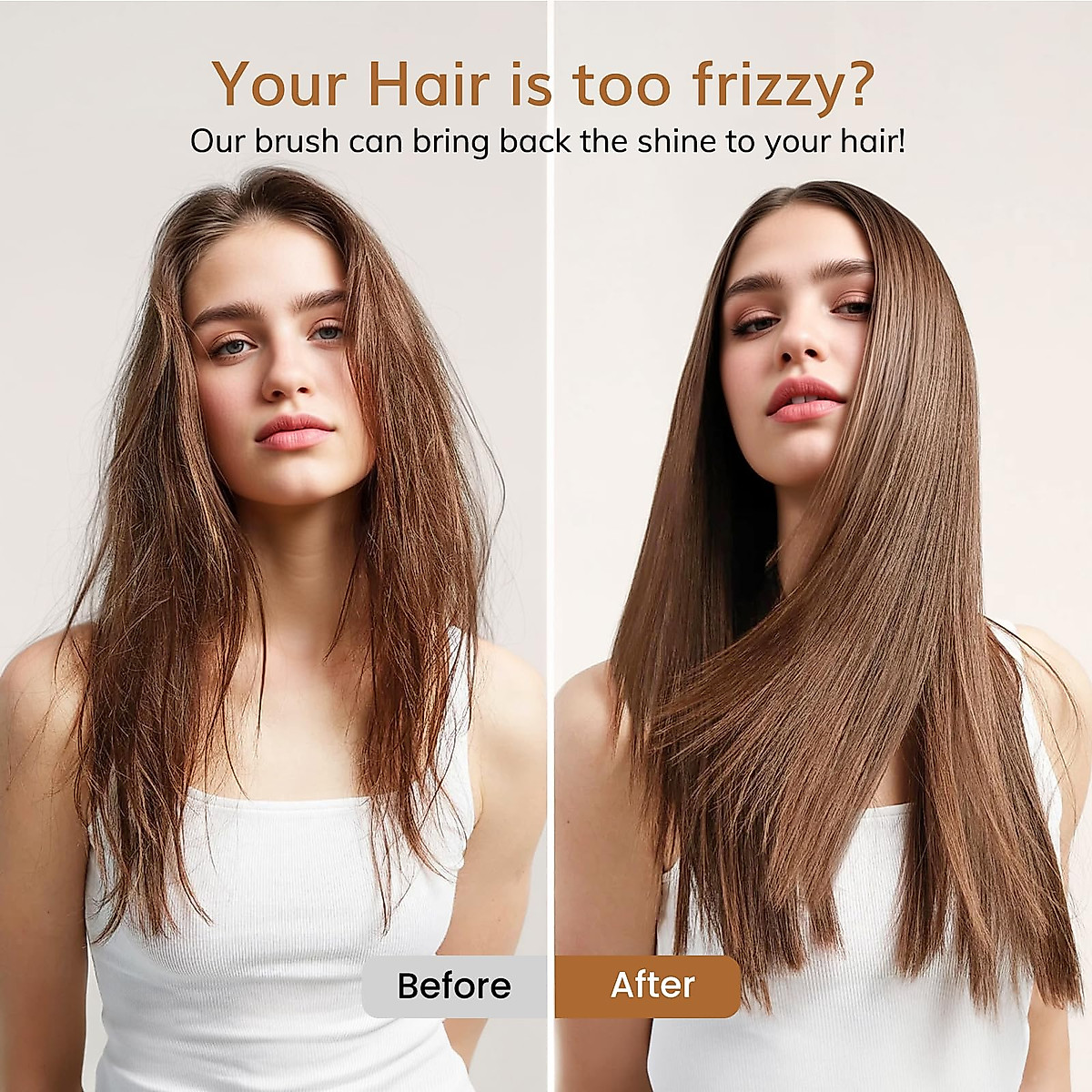 Round Brush for Blow Drying, Nano Thermal Ceramic & Ionic Tech Hair Brush with Boar Bristles, Professional Round Barrel Brush for Styling, Curling & Straightening by Sndyi (3.3 Inch, Barrel 2.1 Inch)