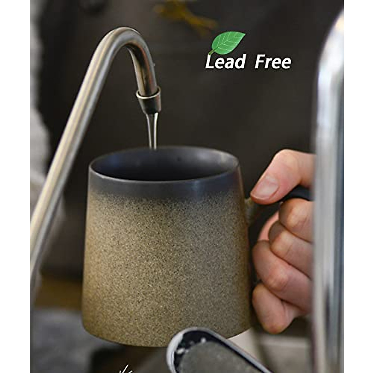 SHANYANTAOCI Chinese style Ceramic Coffee Cup，12 oz Coffee Mug Ceramic Cup Frosted and Matte, Unique Tea Mug for Home and Office, Modern Drinking Cup Water, Original Gifts for Birthday and Christmas