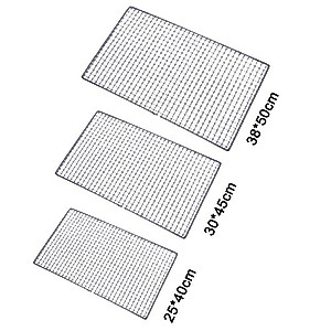 GEZICHTA Carbon Baking Net, BBQ Grill Net Baking mesh mats Barbecue Grill net Stainless Steel Cross Wire, 2540cm for Ourdoor Picnic, BBQ