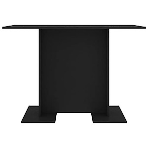 Modern Dining Table,Kitchen Table,Dinner Table Dining Room Home Furniture,Dining Table Black 43.3"x23.6"x29.5" Engineered Wood