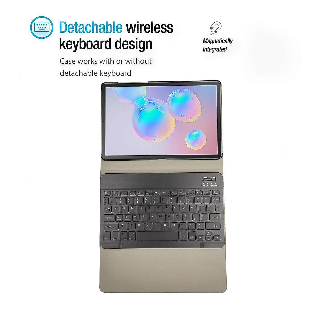 Backlight Keyboard Case for Samsung Galaxy Tab S6 10.5 inch 2019,Slim Stand Cover Lightweight Case with Magnetically Detachable Wireless Keyboard for Galaxy Tab S6 10.5 inch 2019 SM-T860/T865 (Black)