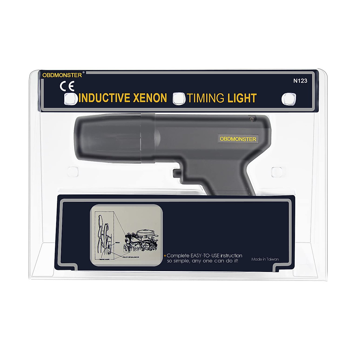 Automotive Timing Light 12V, Inductive Ignition Timing Light Gun for 2&4 Stroke Petrol Engine for Old Classical Car Motorcycle