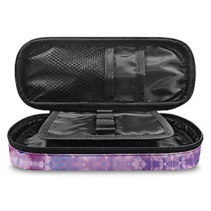 STUOARTE Axolotl Flower Print High Capacity Pencil Case Pen Pouch Bag for Girls, Portable Pencil Pouch Stationery Bag with Zipper for School Offie, Simple Aesthetic Pen Bag Cosmetic Bag