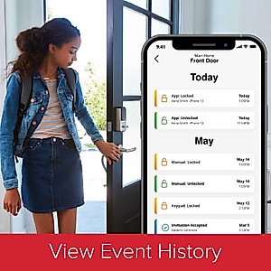 Kwikset Halo Touchscreen Wi-Fi Smart Door Lock with San Clemente Handleset, Keyless Entry Electronic Deadbolt Door Lock, No Hub Required App Remote Control, with SmartKey Re-Key Security, Satin Nickel