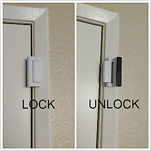 TOYFUL 2 Pack Door Reinforcement Locks with 8 Screws, Home Security Door Lock for Toddler, Childproof Door Lock Night Lock Withstand 800 Lbs White