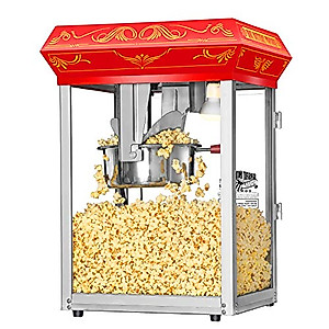 Great Northern Popcorn Countertop Style Popcorn Machine, Counter-top Popper, Red