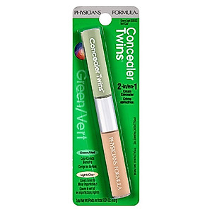 Physicians Formula Cream Dual-Ended Concealer Stick Green/Light, Neutralizing, Dark Circles, Scars, Blemishes, Eyes
