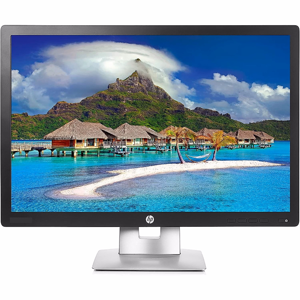 HP EliteDisplay E222 Full HD 22 Inch LED Monitor, 1080p at 60Hz, VGA, HDMI, Display Port, USB 2.0, 178 Degree Viewing Angle, 7ms Response Time, 250 Cd/m Brightness (Renewed), Black & Silver