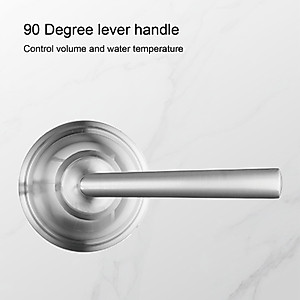 RKF Faucet- Replacement Lever Handles with Valve Faucet Accessory Faucet Parts Faucet Kit Brushed Nickel B023