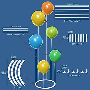 12ft Table Balloon Arch Kit, Adjustable Balloon Arch Stand Kit for Birthday Wedding Graduation Baby Shower Bachelor Christmas Party Supplies Decoration