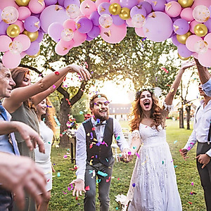 Pink and Purple Balloon Garland Kit - 118pcs Pink and Purple Balloons with Gold Butterflies - Perfect for Butterfly Party Decorations, Baby Shower Decorations, Girls' Birthday and Wedding.