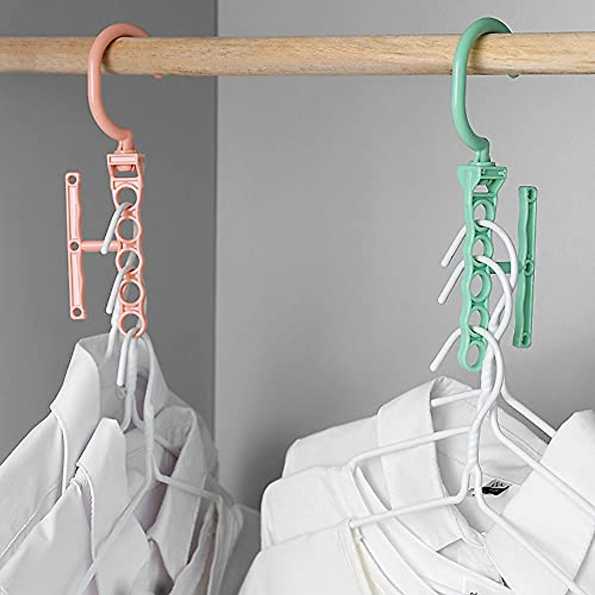 AIXITONG 3Pcs Multifunctional Drying Rack 360-degree Rotating Drying Rack Hook Hanger with Connecting Hook for Drying and Storage