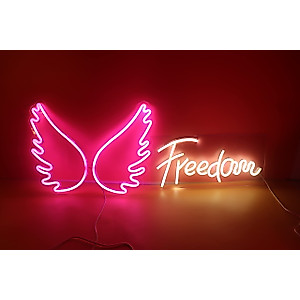 Neon Light Sign LED Night Lights USB Operated Decorative Marquee Sign Bar Pub Store Club Garage Home Party Decor (pink)