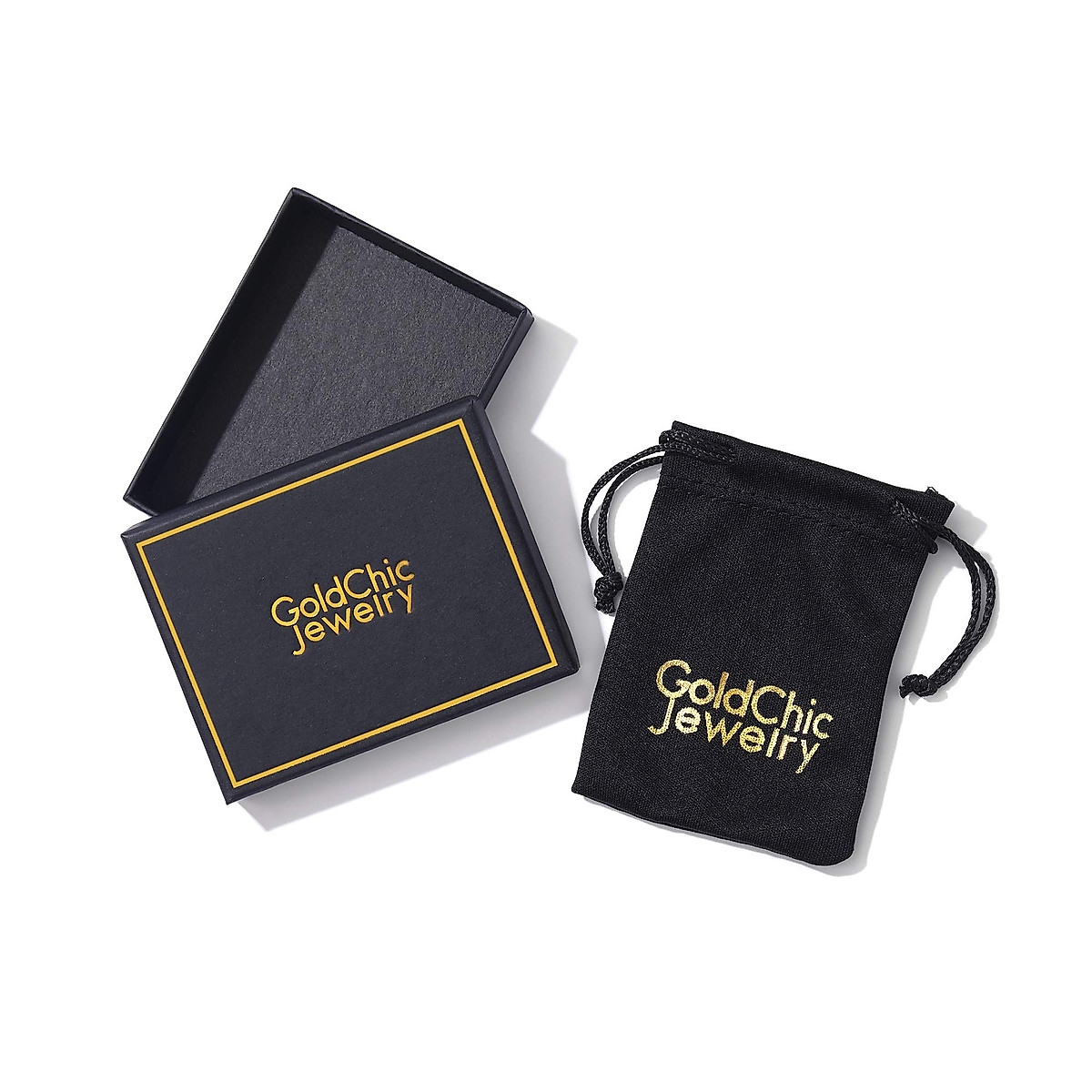 GOLDCHIC JEWELRY Statement Rings For Women, 18K Gold Plated Stainless Steel Classical Simple Plain Signet Pinky Stacking Ring