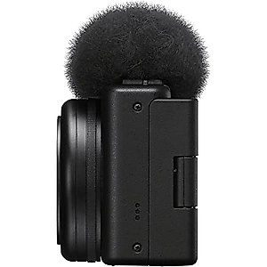 Sony ZV-1F Vlogging Camera (Black) (ZV1FB) + Case + 64GB Card + 2 x NP-BX1 Battery + Card Reader + Corel Photo Software + LED Light + Charger + Flex Tripod + Memory Wallet + More