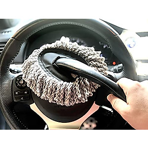 Microfiber Car Duster Brush - Cleaning Tool for Car Interior and Exterior, Soft Scratch Free Reusable Hand Duster Great for Cleaning Car Interior and Exterior,Washable Duster for Car and Home