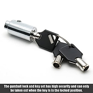 Qjaiune Universal Vending Machine Lock and Key, Soda Machine Lock with Tubular Keyway, Snack Machine Lock Candy Machine Lock Replacement for Coke Machine, Gumball Machine (Keyed Alike)