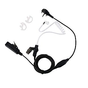 2 Wire Surveillance Kit Covert Acoustic Tube Bodyguard Earpiece Headset Ptt Mic for Yaesu Vertex Standard VX-261 VX-230 VX-231 VX-298 VX-350 VX-351 VX-180 EVX-531 2 Way Radio Walkie Talkie by Klykon