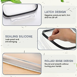 Nuanchu 10 Pcs Stainless Steel Food Storage Containers with Lids Metal Meal Prep Containers Rectangular Bento Lunch Box Set Leak Proof Airtight for Adults Dishwasher Microwave Refrigerator (Dark Gray)