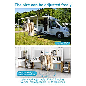 Ligtchser Portable Travel Garment Rack,Folding Clothes Rack for Dance,Travel,Camping, Drying,RV, Indoor,Outdoor. A Collapsible Mini Clothing Rack.