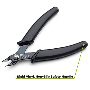 trueCABLE Precision Sharp Flush Cutter, 5” Side Cutting Pliers, Hardened Carbon Steel Tool, Durable Construction, Cut Wire Up To 16 AWG