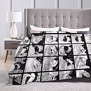Gojo Satoru Soft and Comfortable Warm Fleece Blankets Beach Blanket Picnic Blankets Throw Blankets (60"x50")