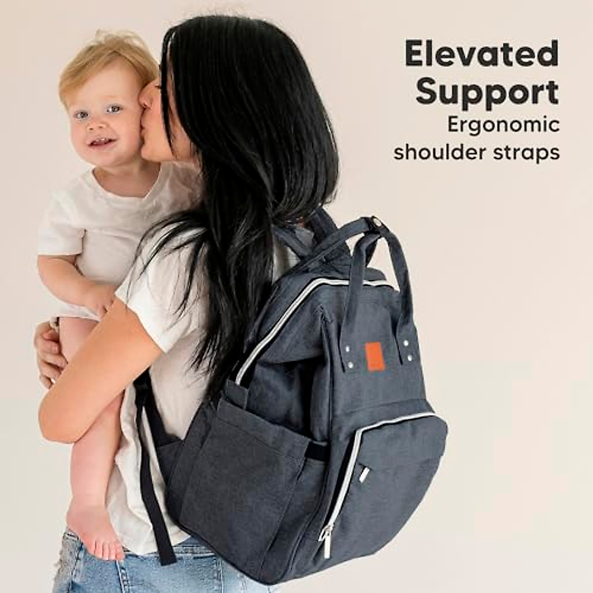 KeaBabies Baby Diaper Bag Backpack - Baby Bag for Boys,Girls, Waterproof Multi Function Baby Backpack, Large Diaper Bags for Baby Girl, Baby Boy, Travel Diaper Bag with Changing Pad (Mystic Gray)