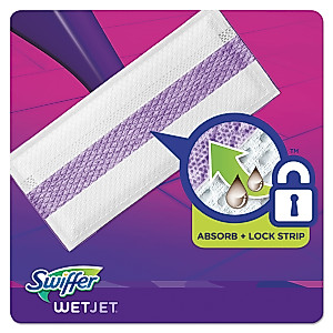 Swiffer Wetjet System Refill Cloths, 11.3" X 5.4", White, 24/box