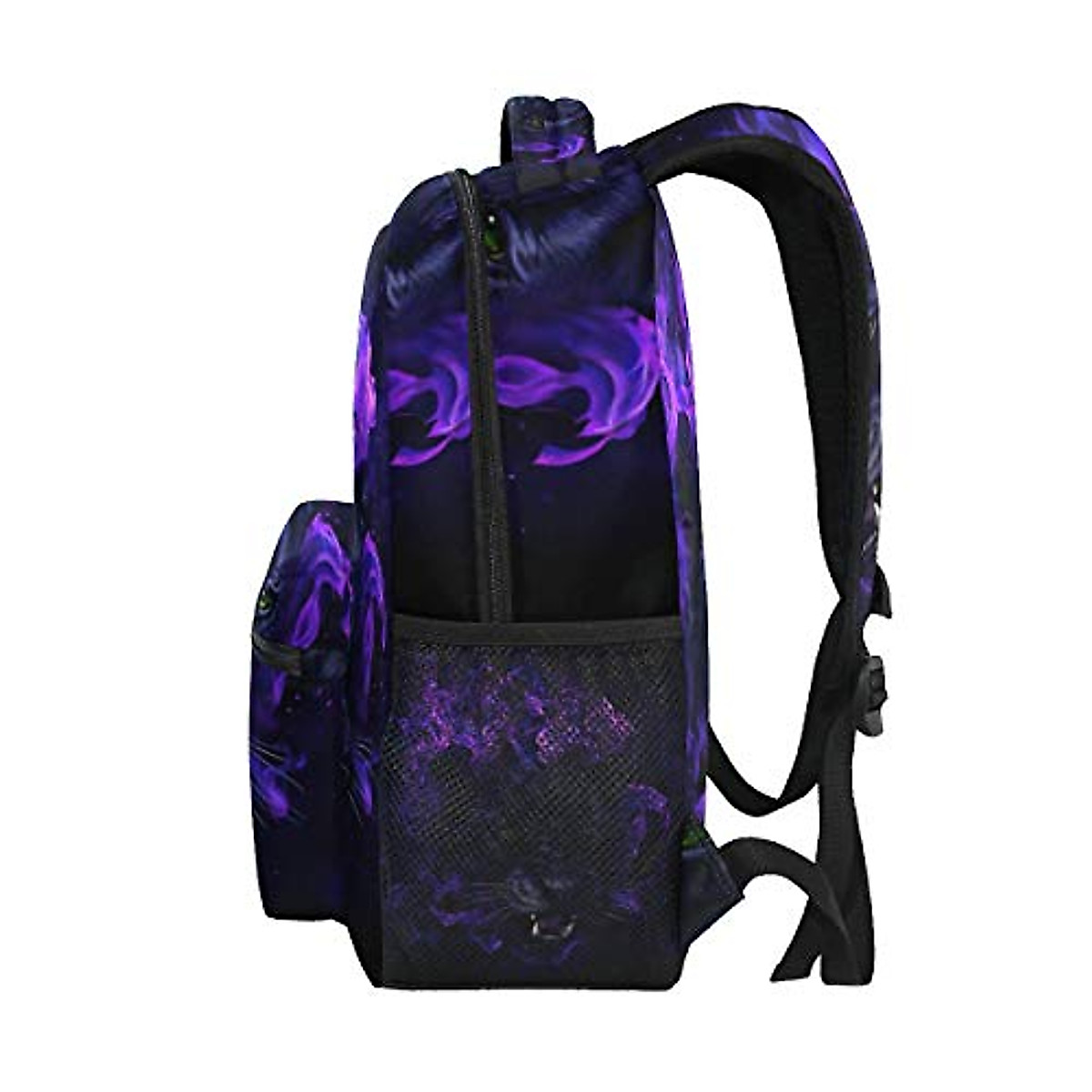 Panther Head In Flames Backpack School Bag Travel Daypack Rucksack for Boys