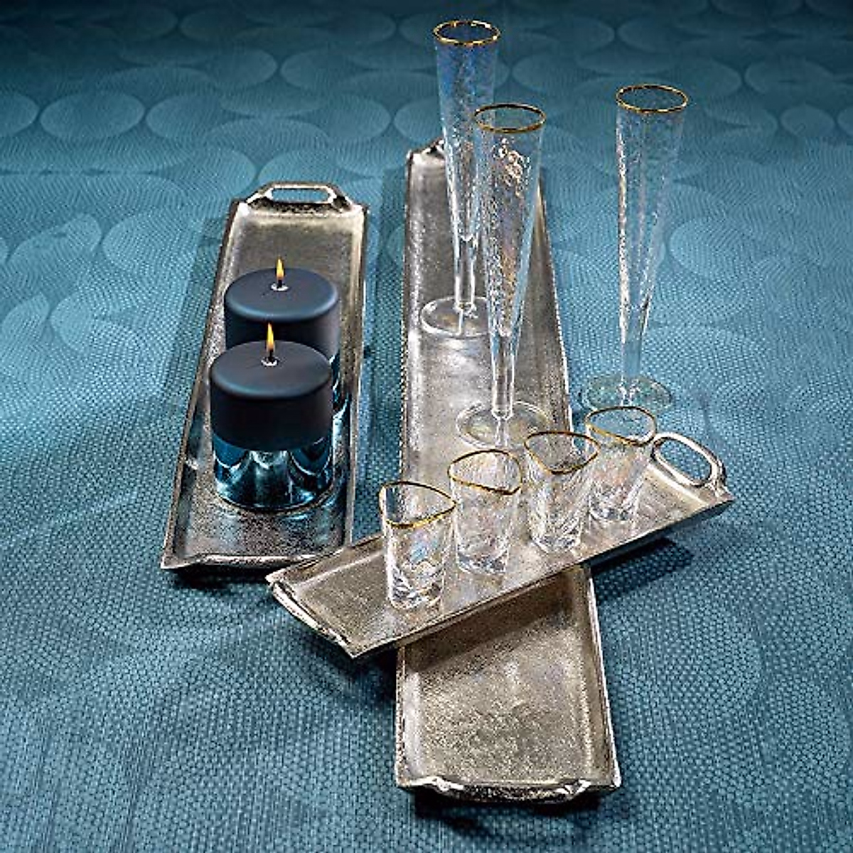 26" Khanya Rectangular Aluminum Tray