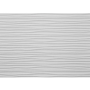 GOWE 1pc Twin Size White Finish Panel Bed Geometric Design Frame Softly Curved Headboard Wooden Youth Bedroom Furniture