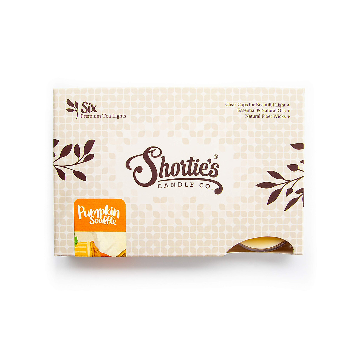 Pumpkin Souffle Premium Tealight Candles Multi Pack - Highly Scented with Essential & Natural Oils - 12 Beige Tea Lights - Beautiful Candlelight - Made in The USA - Bakery & Food Collection