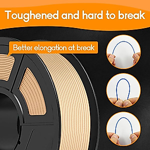 Wellshow/SunTop Wood PLA 3D Printer Filament 1.75mm, After-Sales Service, PLA Woodlike Filament, 15% Wood Powder Added, 1kg(2.2lbs) Spool