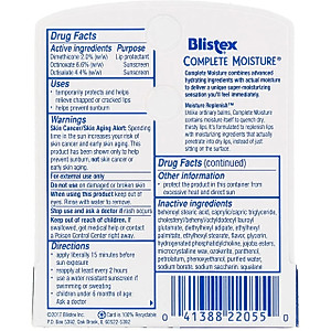 Blistex Complete Moisture, .15-Ounce Tubes (Pack of 3)