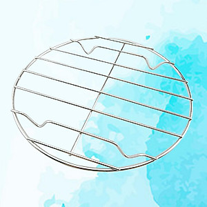 SHERCHPRY Round Baking Rack Metal Grill Rack Round Wire Rack Stainless Steel Cooling Racks Pizza Baking Rack for Oven Air Fryer