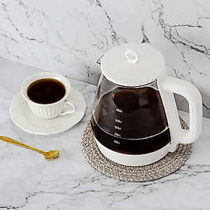 Trivets for Hot Pots and Pans 8 inches 2 Pcs, Trivet for Hot Dishes, Hot Pads for Kitchen Table, Cooking Potholder Set, Large Coasters Cotton Mat to Protect Counter (Brown)