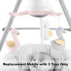 Replacement Parts for Fisher-Price Deluxe 2 in 1 Cradle 'n Swing - FLG86 ~ Replacement Mobile with 3 Toys