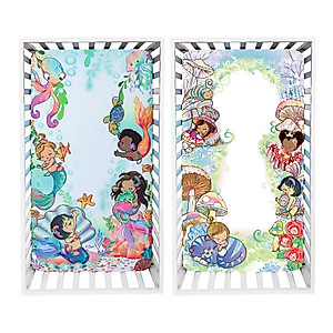 Baby Titi - Mermaid and Alice in Wonderland Crib Sheets for Girls Bundle