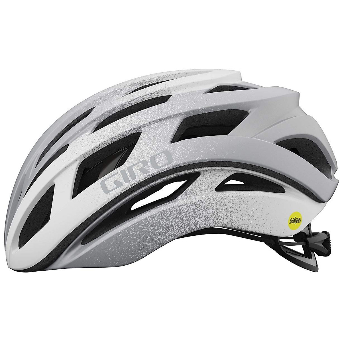 Giro Helios Spherical Adult Road Cycling Helmet - Matte White/Silver Fade (2022), Medium